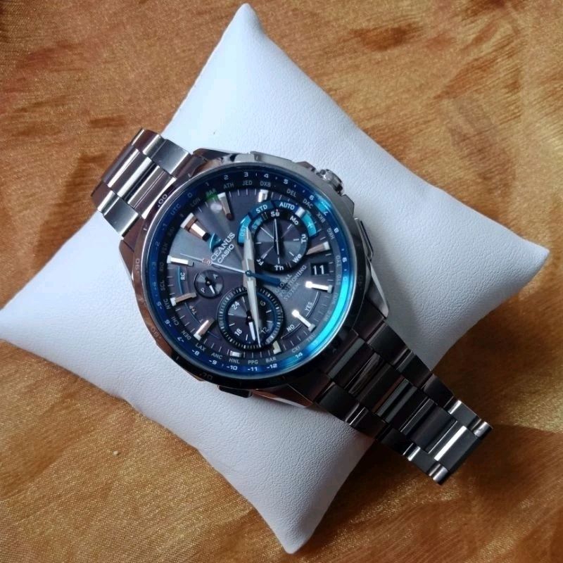 CASIO OCEANUS 海神 OCW-G1000-1A GPS衛星錶（雙錶帶）衛星自動校時 無秒差無萬年曆日差 | 蝦皮購物