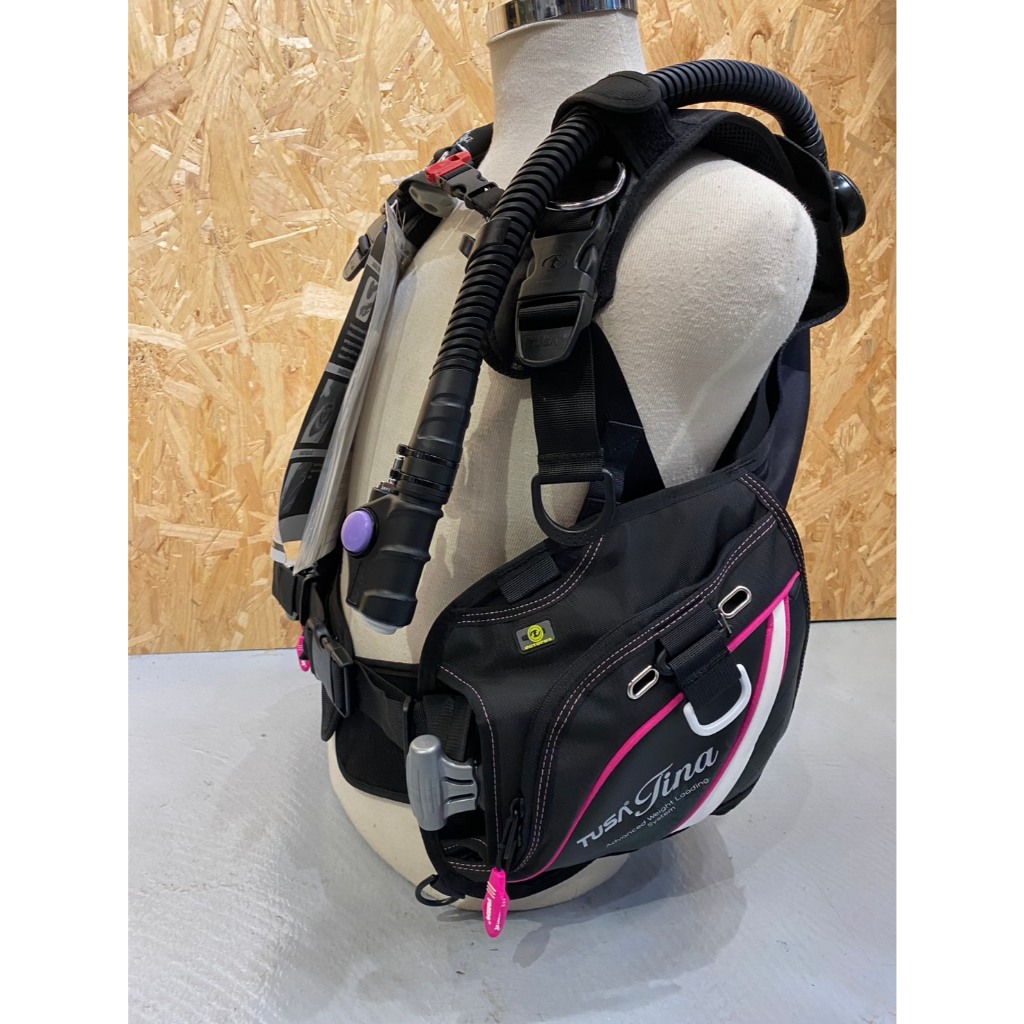 TUSA TINA 粉 潛水 BCD SIZE S 有快卸配重袋 2年保固 BC-0403 桃園展示品 | 蝦皮購物