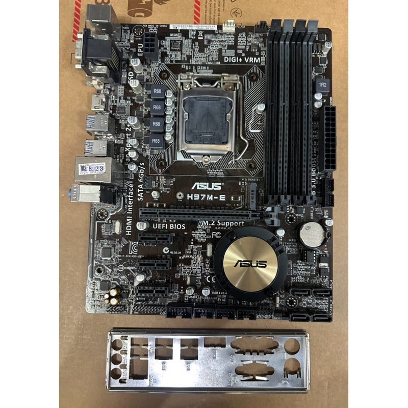 中古 二手 主機版 ASUS H97M-E 四個記憶體插槽正常 可以開機 | 蝦皮購物