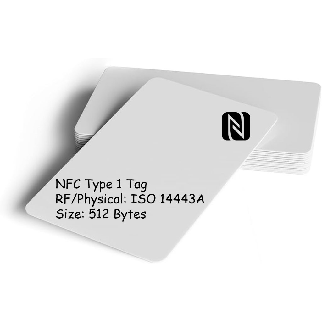 NFC卡片 白卡 標籤卡 Type 1 Tag (ISO14443A) 13.56MHz Topaz 512 | 蝦皮購物