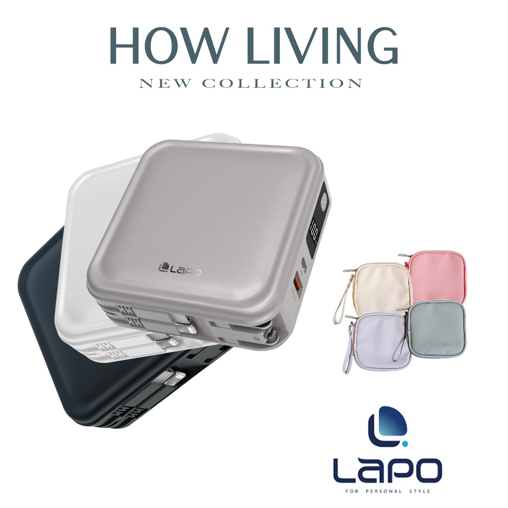 【LAPO】三代 超進化八合一無線快充行動電源｜WT-08 自帶線 國際電壓 MagSafe｜公司貨 | 蝦皮購物