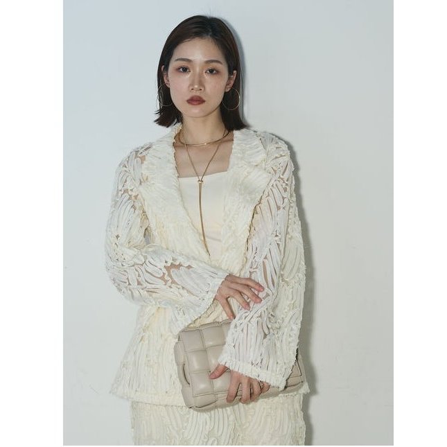 【WildLady】特 日本日系質感別緻時髦提花透明夾克 外套AUBREY | 蝦皮購物