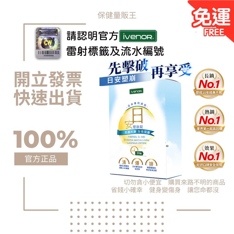 原廠官方授權經銷【附發票.快速出貨】Ivenor 全新 進化版 塑崩錠 日安 綜藝大熱門冠名 塑崩進化版 （30錠/盒） | 蝦皮購物