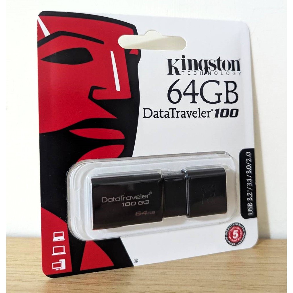 【全新未拆】金士頓 DT100G3 64GB USB 3.0 隨身碟 64G Kingston DataTraveler | 蝦皮購物