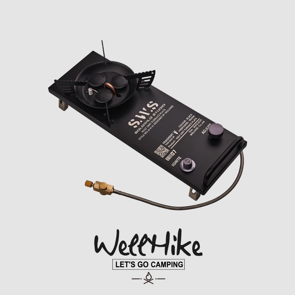 【露營幫】WELLHIKE SWS系列 IGT 0.5單位 戰術 黑化三頭氣爐 瓦斯爐 單口爐 可單獨使用 | 蝦皮購物