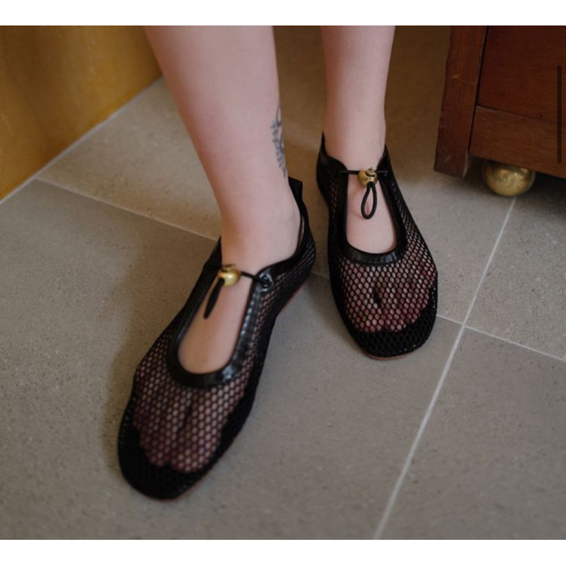 （網鞋有少量現貨，可詢問）韓國🇰🇷Archivepke Mesh luv string flat(deep sleep) | 蝦皮購物