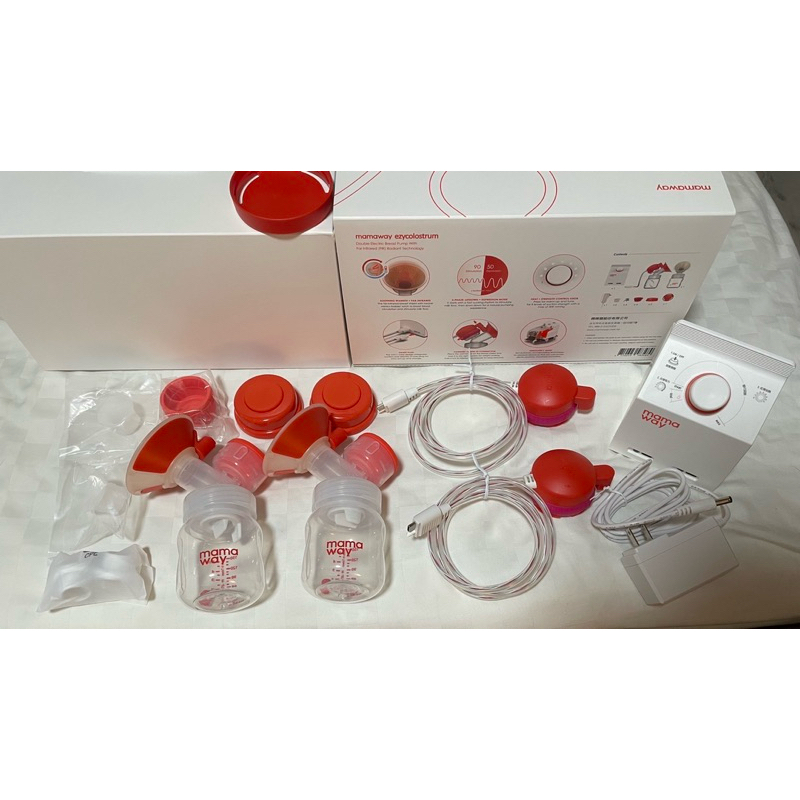 (二手-9乘新）Mamaway媽媽餵-電動雙邊熱敷吸乳器/擠乳器 | 蝦皮購物