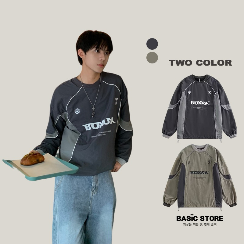 【BASIC】24H出貨｜復古 美式罩衫 球衣 寬鬆 OVERSIZE 落肩 嘻哈 美式 街頭 大學T | 蝦皮購物