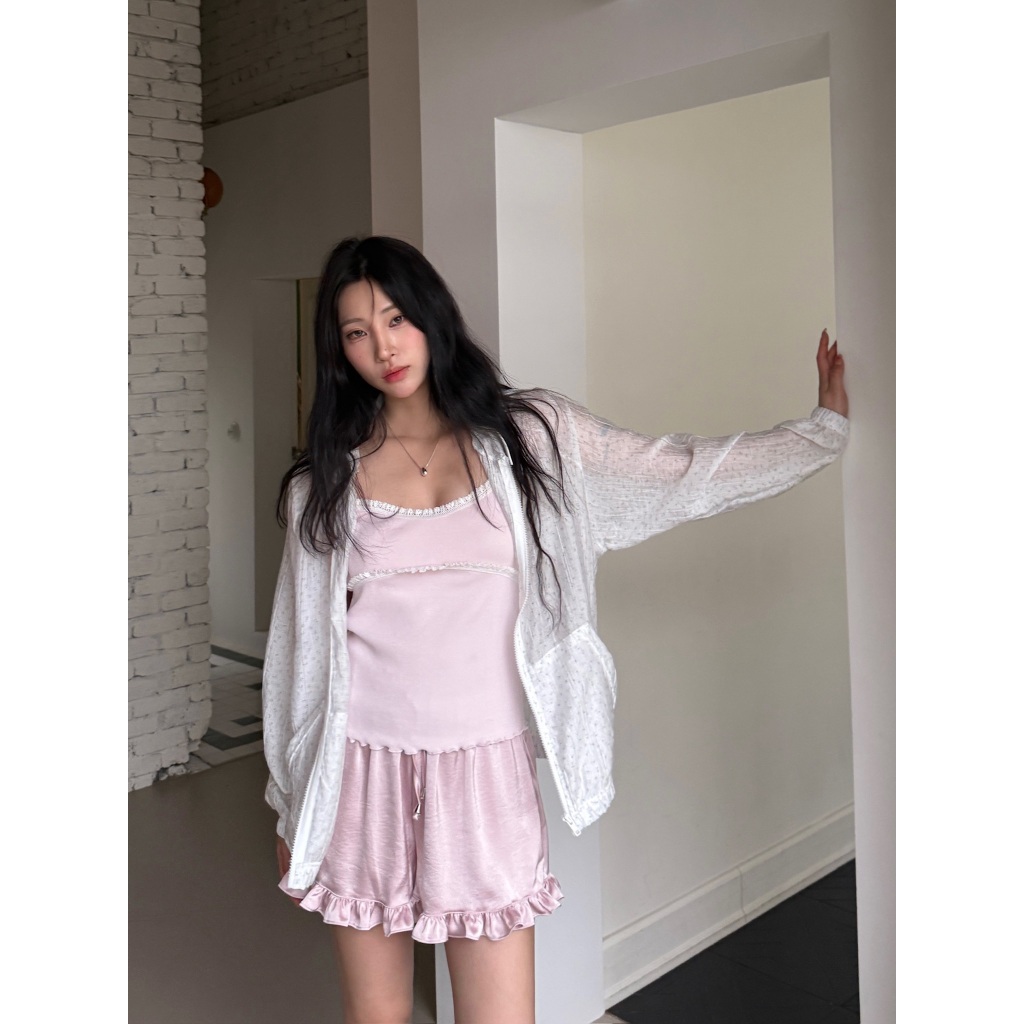 [oiiv]F07 LouLou緞面花邊短褲(2colors) | 蝦皮購物