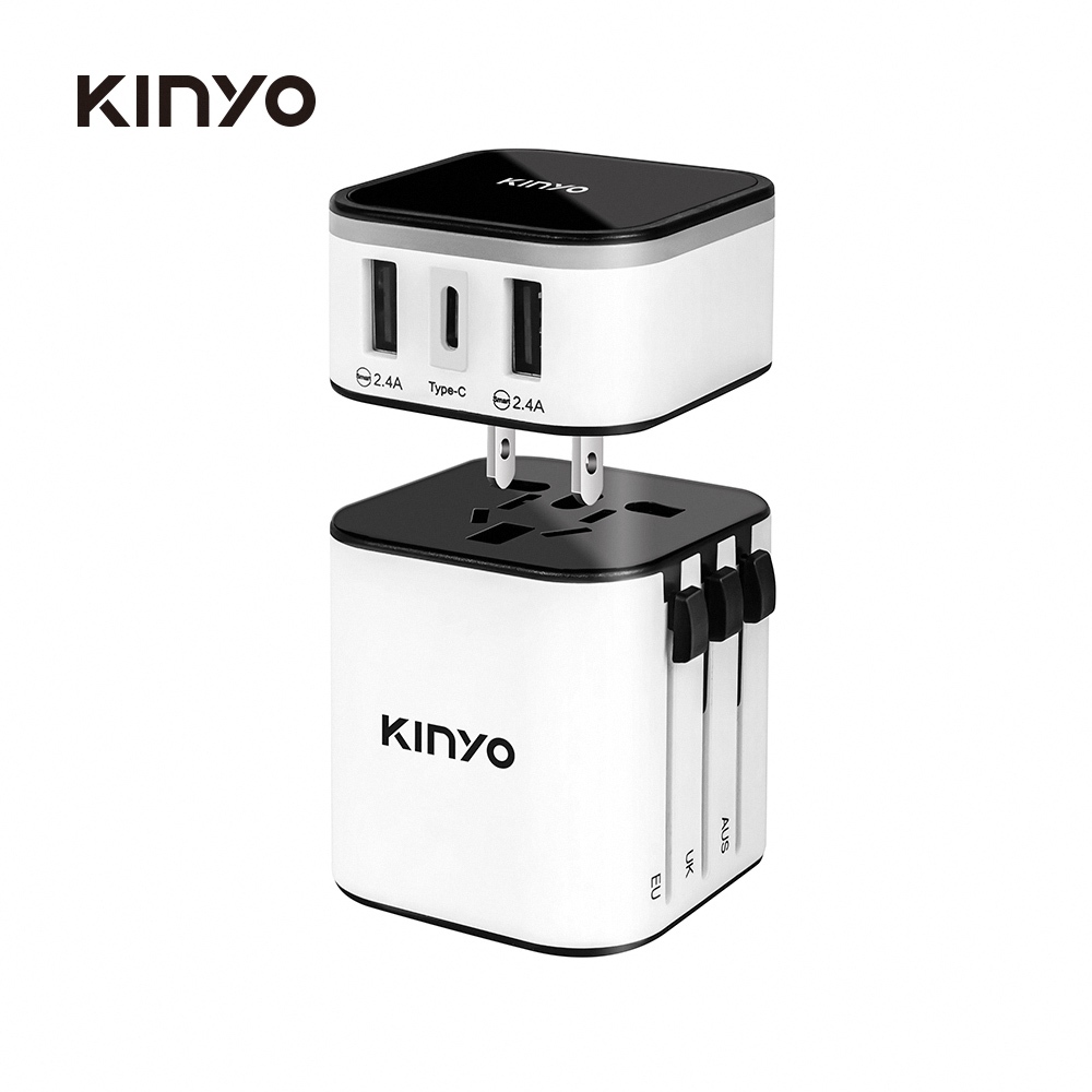 【KINYO】多合一旅行萬國轉接頭(MPP-3456-1)｜USB Type-C 出國 旅行 充電頭 現貨 | 蝦皮購物
