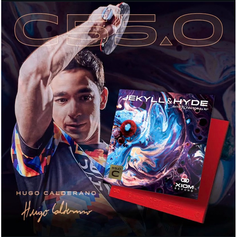 《乒翼桌球》XIOM JEKYLL &HYDE C52.5 C55 C57.5 2025世界盃男單金牌雨果使用膠皮 | 蝦皮購物