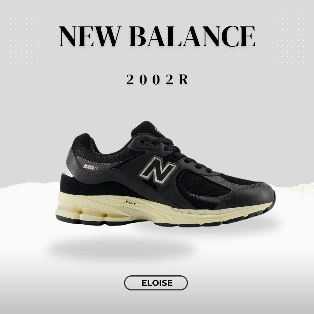 ELOISE NEW BALANCE NB 2002R 復古運動鞋 慢跑鞋 緩震 休閒鞋 黑色 皮革 M2002RIB | 蝦皮購物