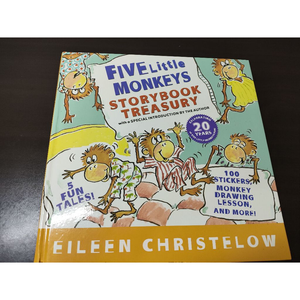 Five Little Monkeys story book treasury 五隻小猴子5本英文繪本合集 精裝版 | 蝦皮購物