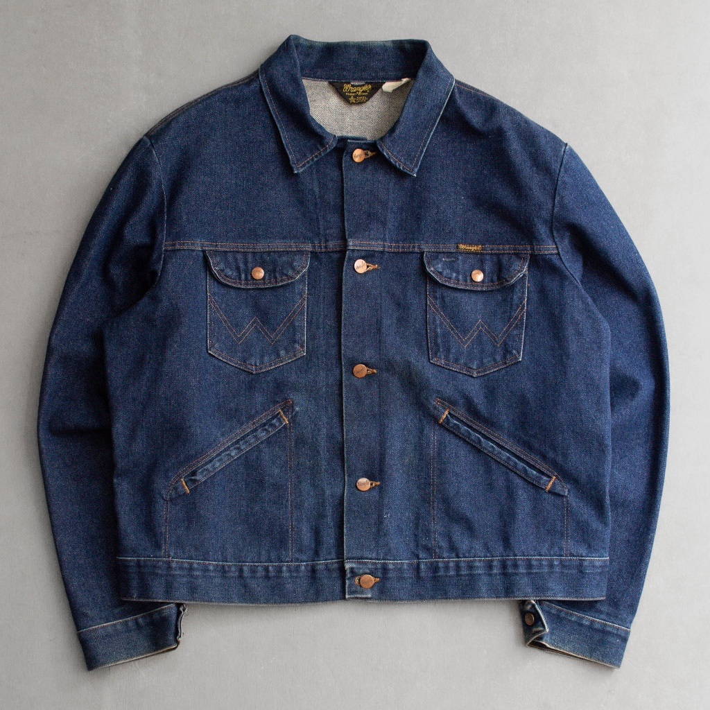 《白木11》 80S WRANGLER 124MJ DENIM JACKET 美國製 原色 丹寧 外套 夾克 | 蝦皮購物