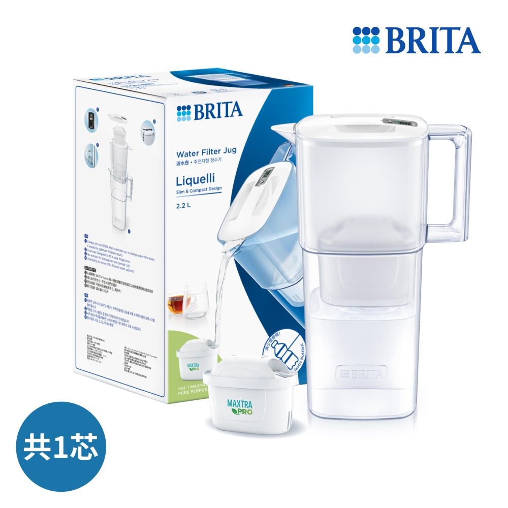 BRITA Liquelli 日系簡約濾水壺 MXPRO 2.2L (一壺一芯) | 蝦皮購物