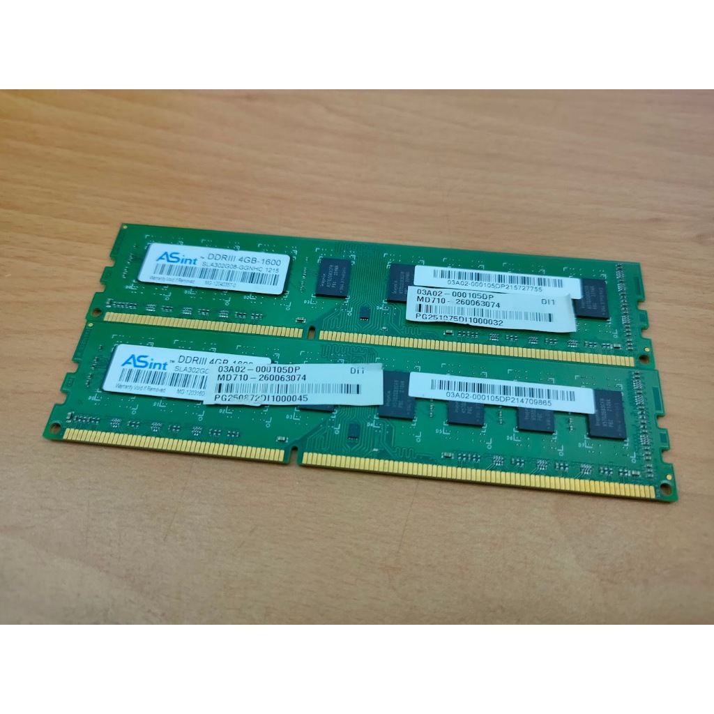 昱聯 ASint DDR3 4GB 4G 1600 12800 雙面 桌電 記憶體 | 蝦皮購物