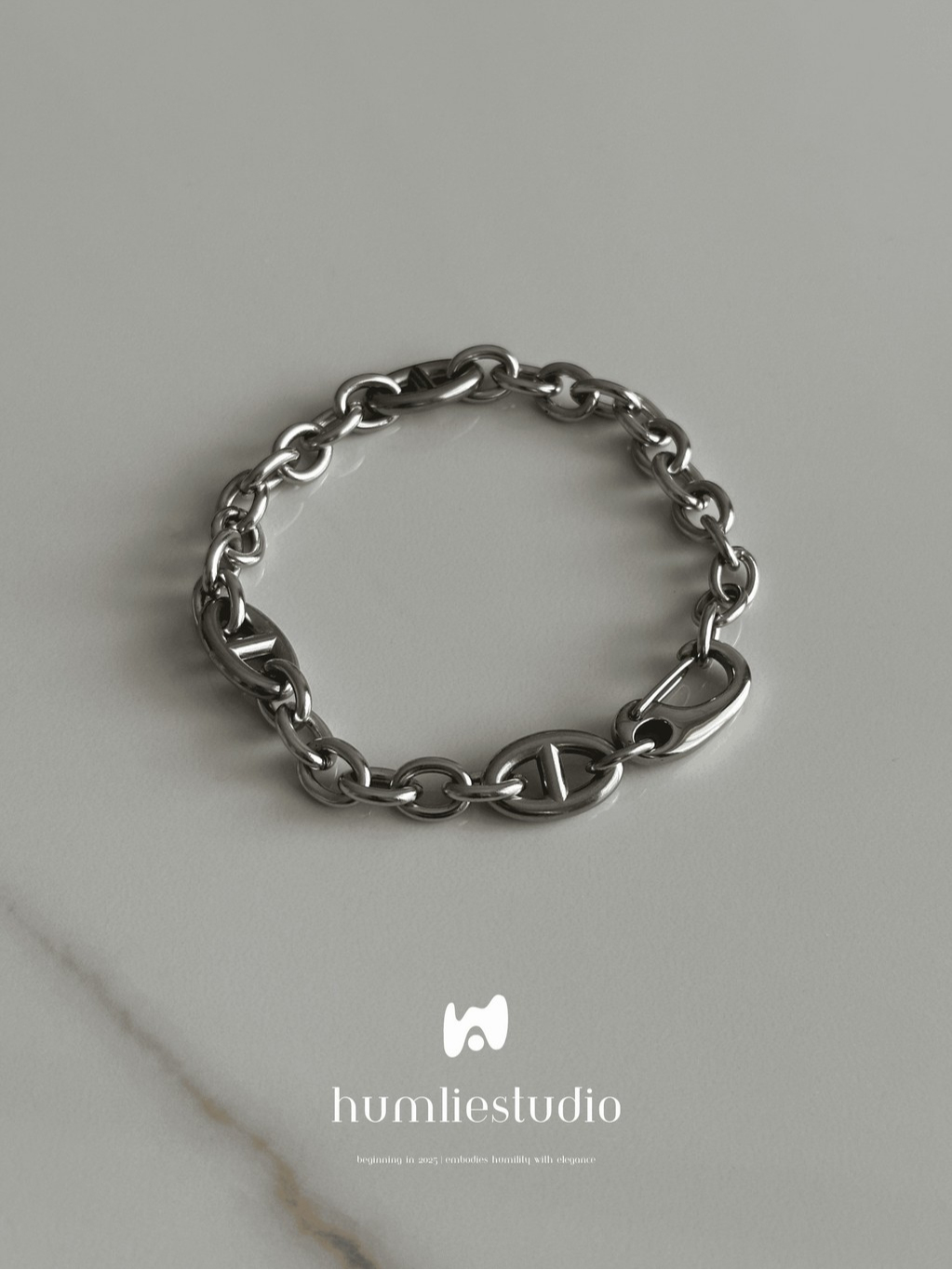 Humlie_studio｜豬鼻拼接O字手鍊 | 蝦皮購物