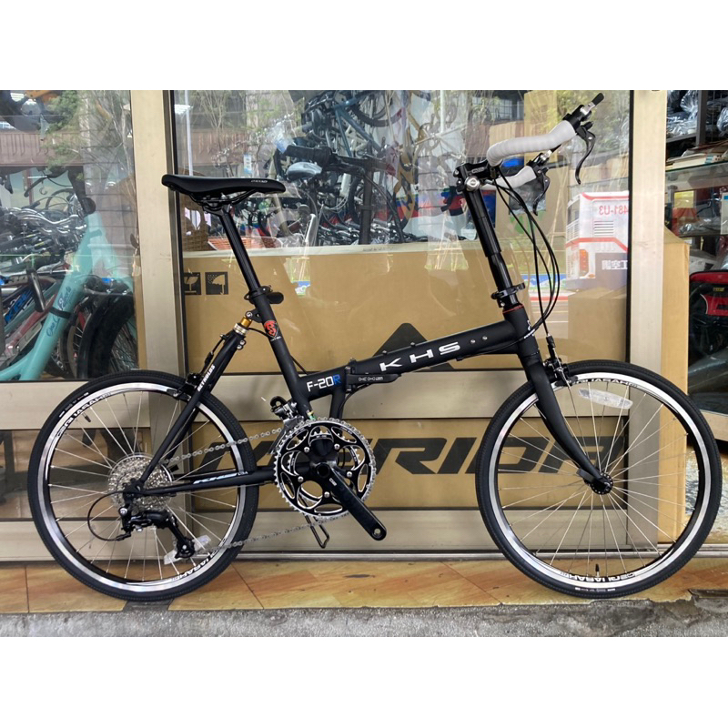 [泉利單車]KHS F20-R羊角把折疊車 台北市南港區功學社專賣店 鉻鉬鋼車架 451輪組 折疊公路車 | 蝦皮購物
