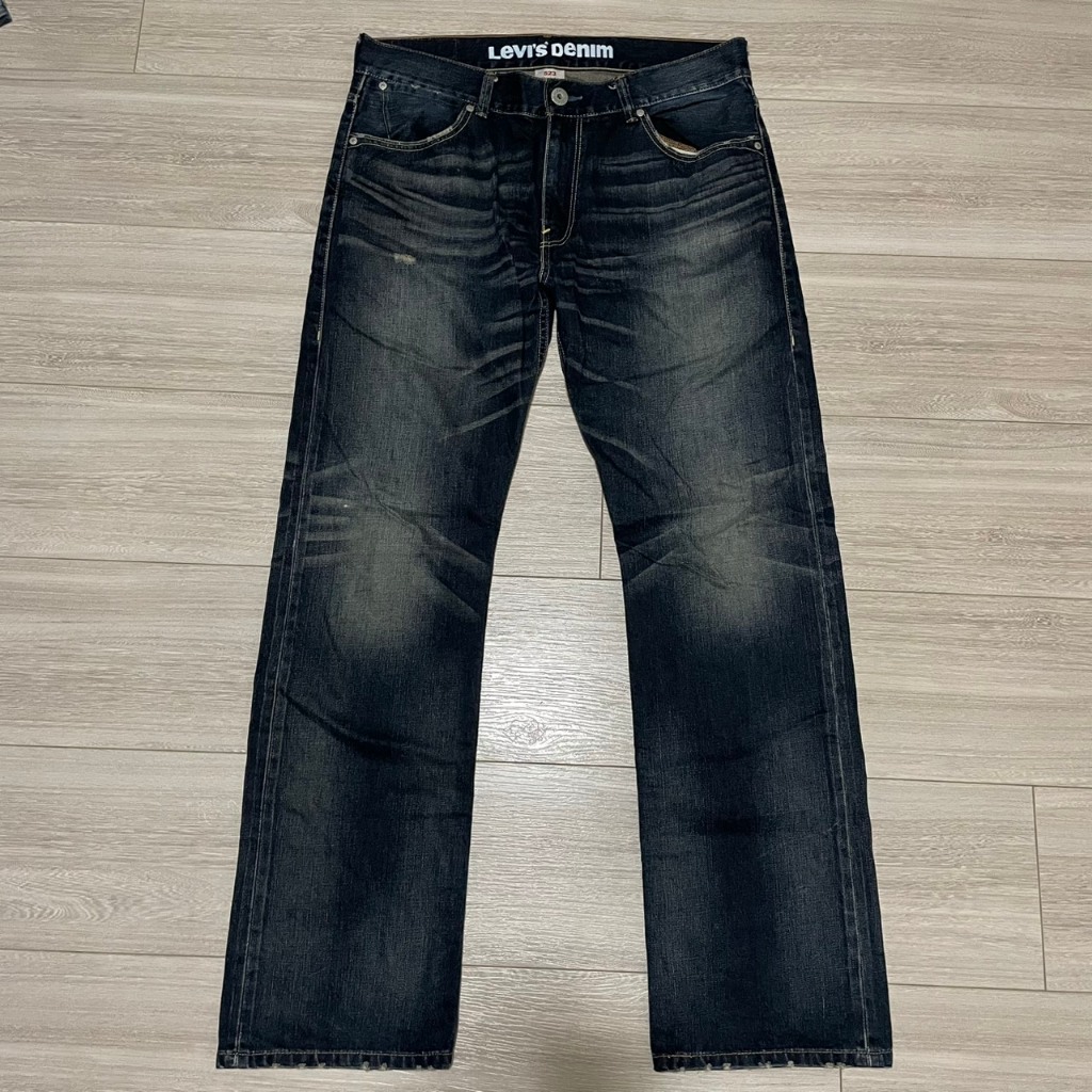 Levi's levis SQ523-0078 W36 L34 深藍刷色直筒小破壞牛仔褲 511 522 523 514 | 蝦皮購物