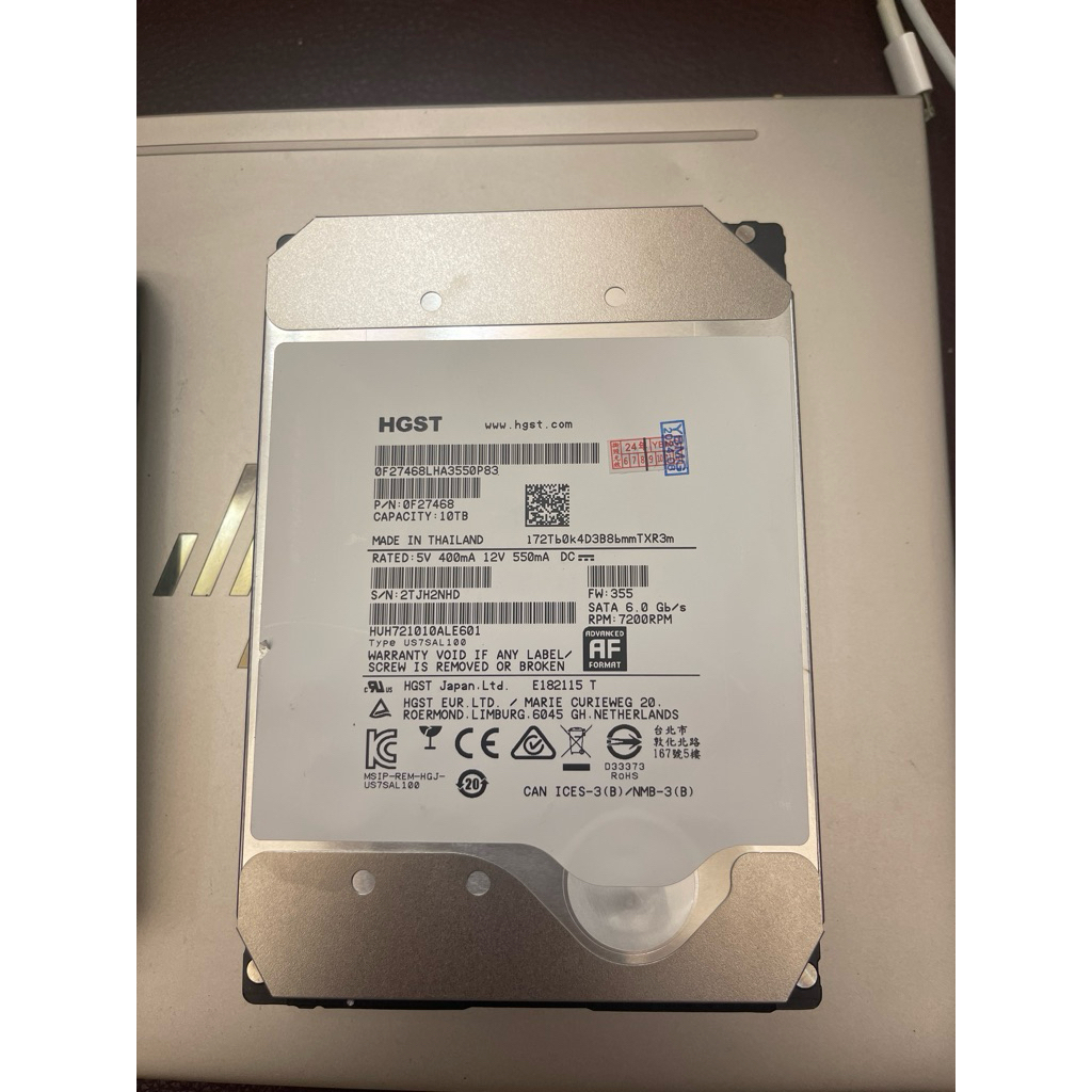 故障硬碟 HGST SATA 10TB 3.5吋硬碟 | 蝦皮購物