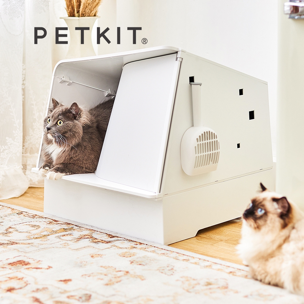【PETKIT 佩奇】官方直營 別墅貓廁所 貓便盆 貓砂盆 貓廁所 分離式設計 內有照明 | 蝦皮購物