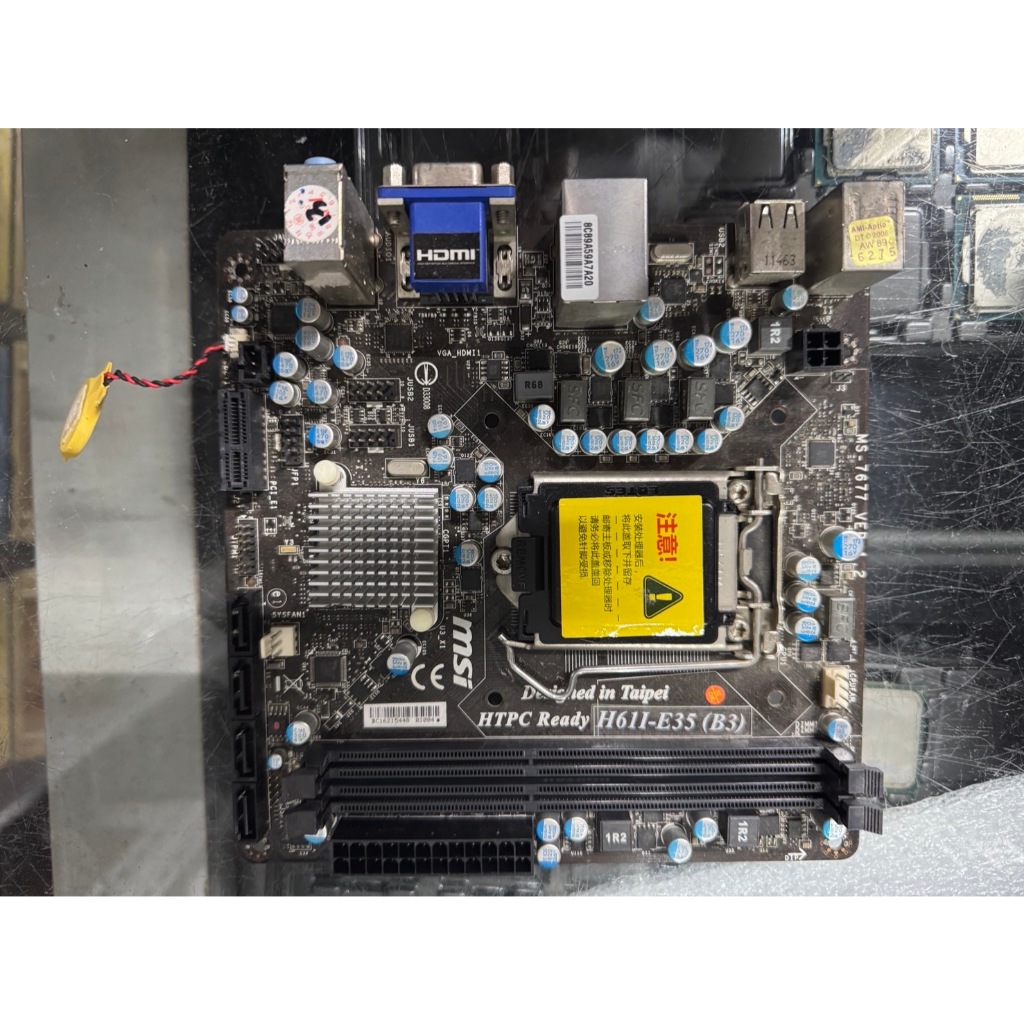 MSI 微星 H61I-E35(B3) 1155 H61 芯片 升級換下 功能正常 無擋片 | 蝦皮購物