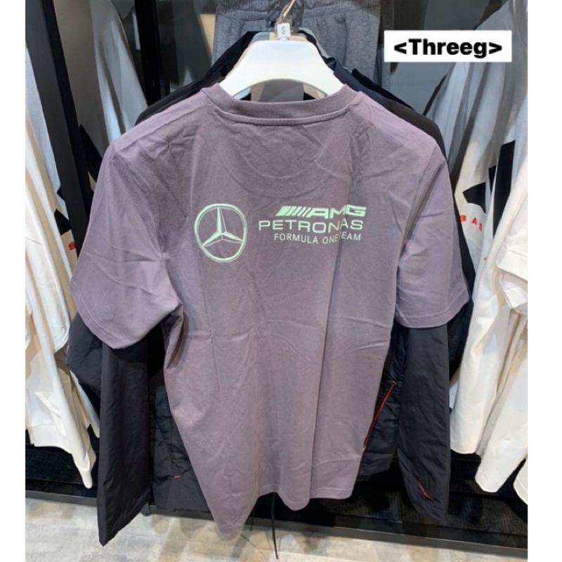 Threeg ADIDAS X MERCEDES AMG 賓士 聯名款 運動短袖 棉質 車隊標誌 紫 JY3032 | 蝦皮購物