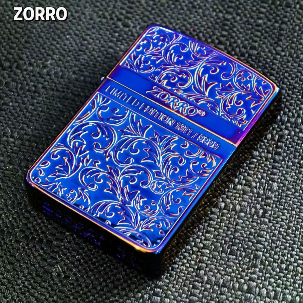 【紳士—♥精品♥】新款ZORRO佐羅Z910熏藍經典唐草 煤油打火機 送男友送長輩 | 蝦皮購物