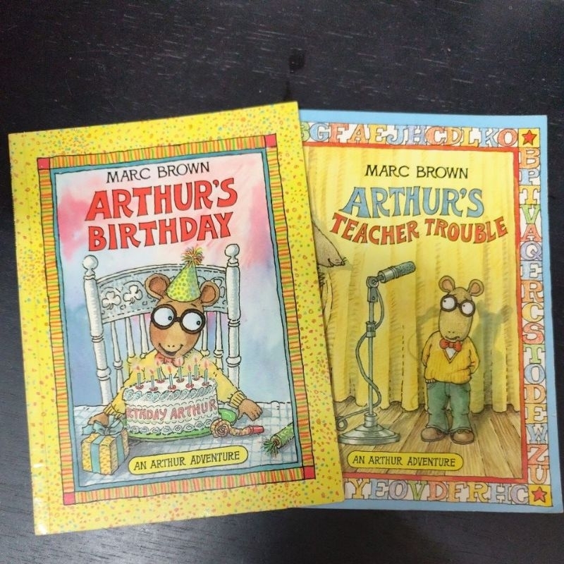 二手童書~英文繪本 Arthur's birthday+Arthur's teacher trouble,共2本合售(# | 蝦皮購物