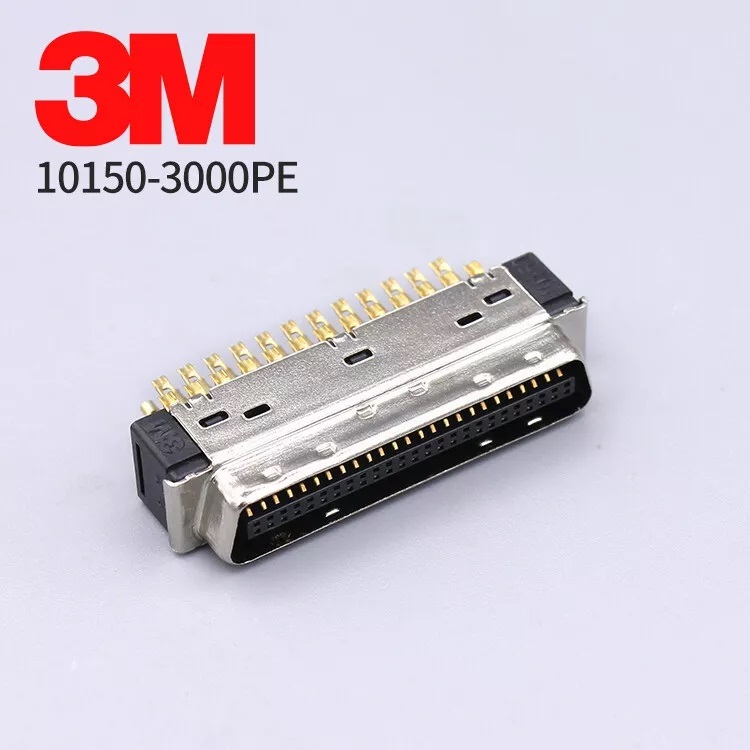 3M 原廠 50針 MDR SCSI 10150-3000PE 膠芯鍍金Pin 焊接式接頭 線端連接器 需另搭配3M外殼 | 蝦皮購物