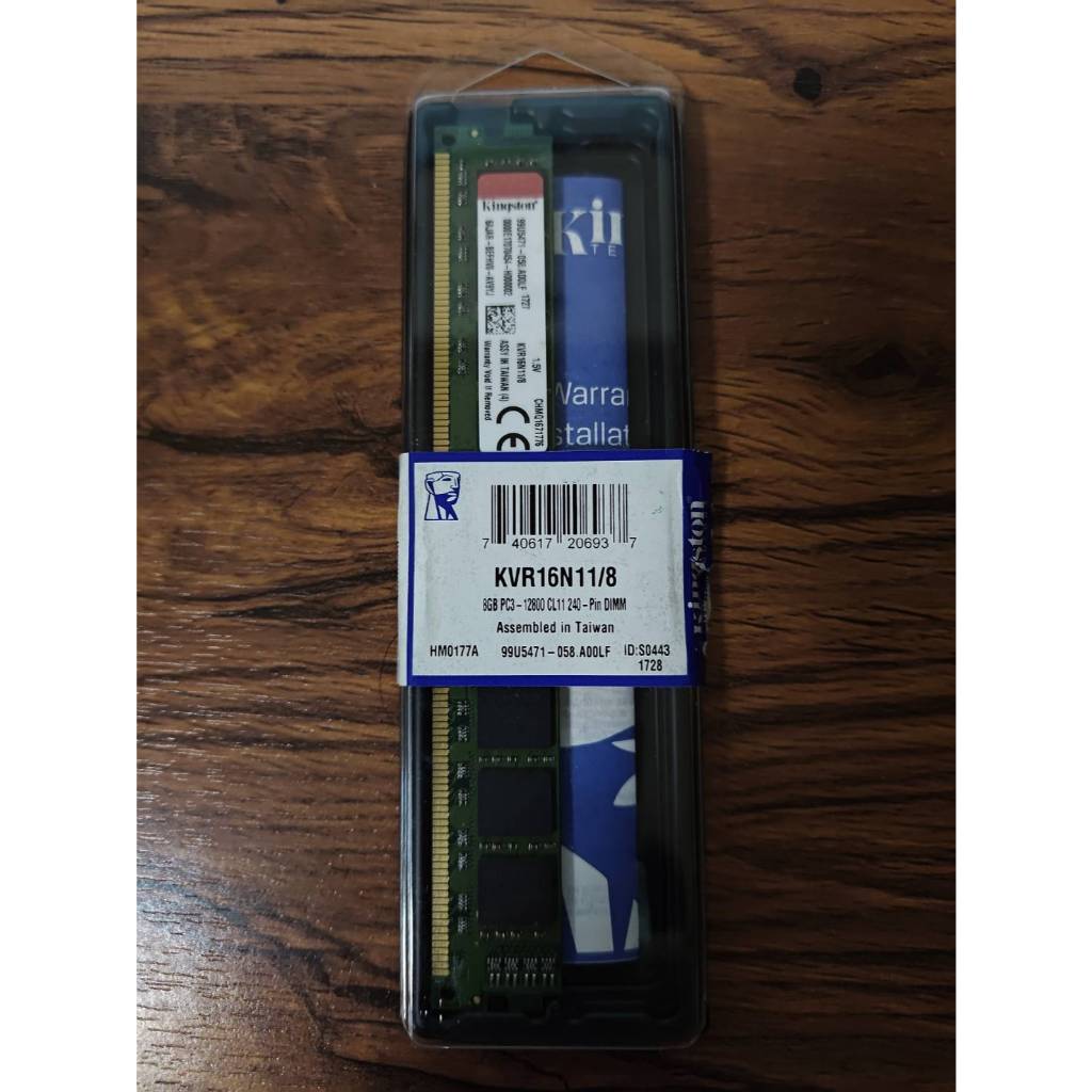 [二手] 金士頓 KVR16N11/8 DDR3 / 1600 / 8GB 桌上型 終生保固 Kingston | 蝦皮購物