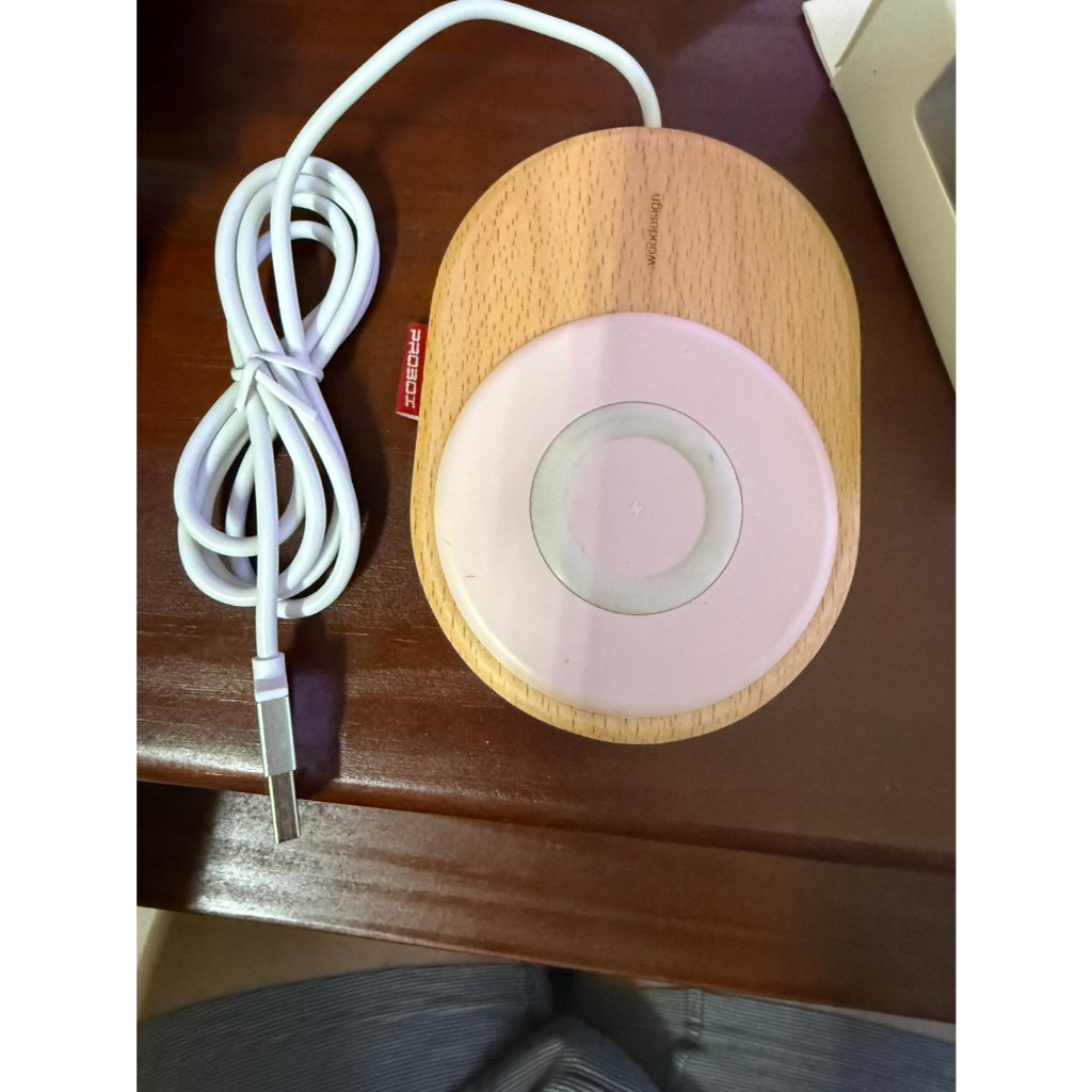 (二手)PROBOX 15W 北歐風木質無線充電板 粉色 | 蝦皮購物