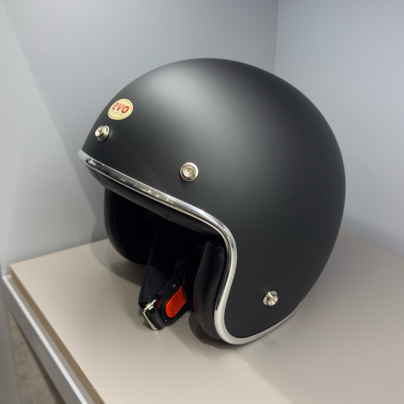 零碼出清 送鏡片 山道紳士 EVO CA310 精裝版 銀邊 復古騎士帽 3/4罩 復古安全帽 消光黑 | 蝦皮購物