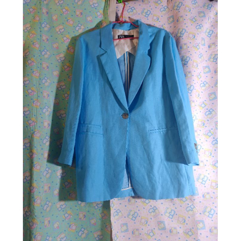 ZARA 亞麻布薄西裝(175/96A) | 蝦皮購物