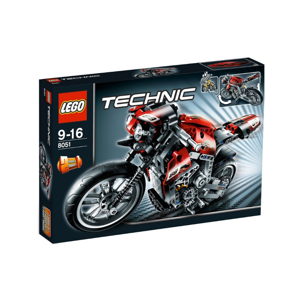 【樂富】絕版 已組 LEGO 8051 TECHNIC 科技 二合一 摩托車 Motorcycle 哈雷 重機 | 蝦皮購物