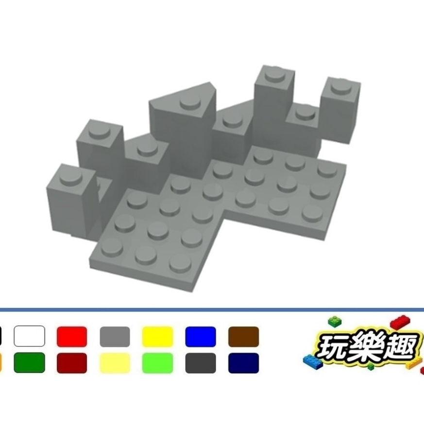 玩樂趣 LEGO樂高 6072 舊淺灰色 城牆 7 x 7 二手零件 2H10D-R | 蝦皮購物