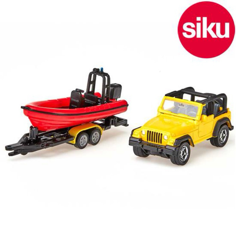 《64SHOP》SIKU｜JEEP Wrangler｜吉普車 牧馬人｜快艇拖車組 可拆卸｜1/64合金模型車 | 蝦皮購物