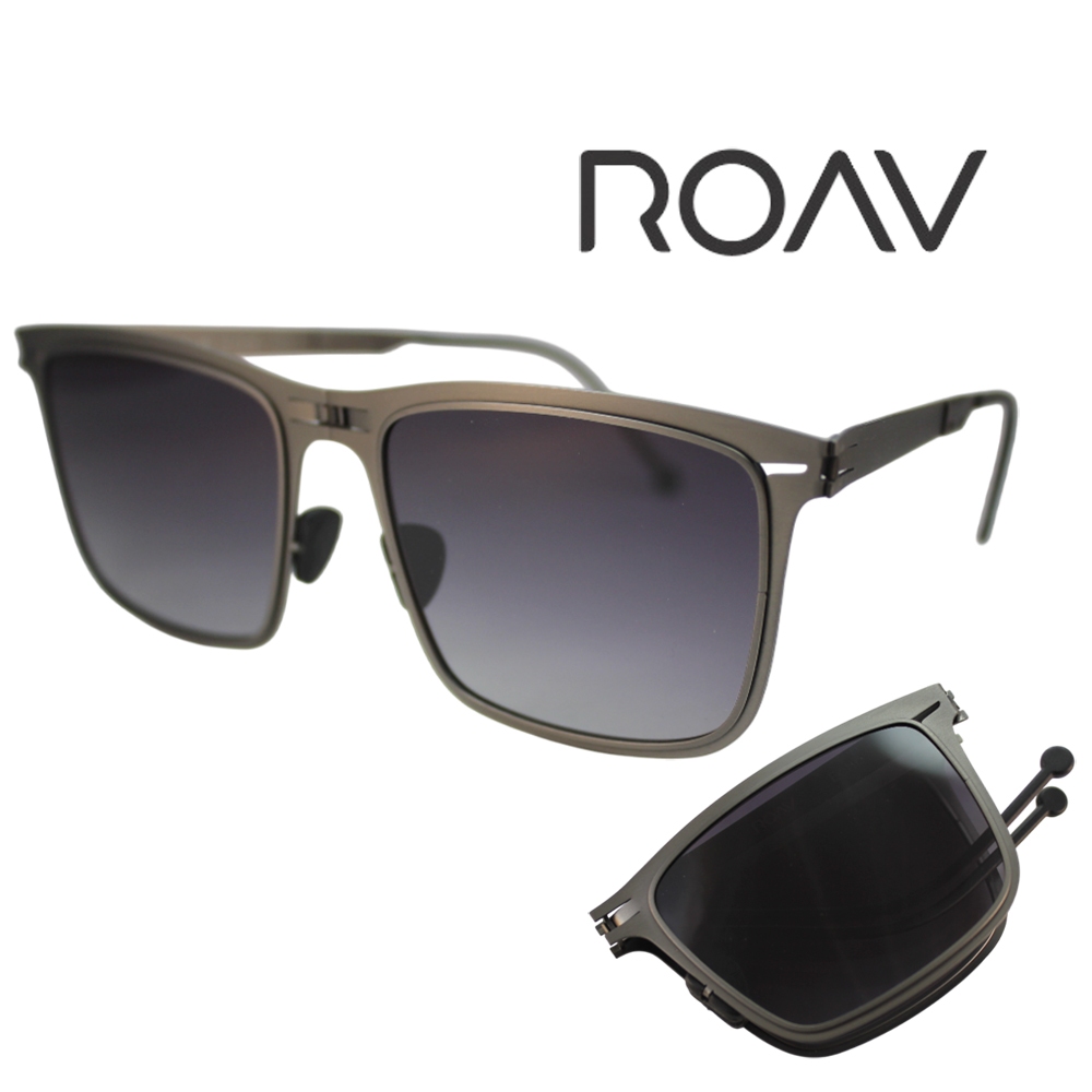 【原廠公司貨】ROAV 美國洛杉磯品牌 Echo系列 輕量薄鋼折疊偏光太陽眼鏡 8203 霧灰框漸層灰偏光鏡片12.41 | 蝦皮購物