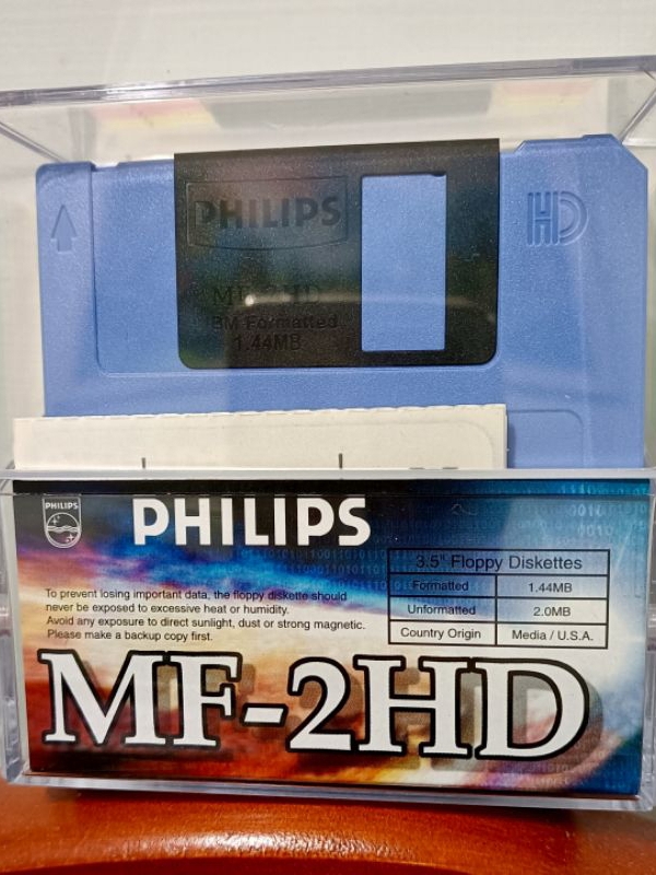 全新未使用 Philips 飛利浦 MF-2HD 3.5吋 2.0MB 磁碟片 軟碟片 磁片含標籤散裝 1.44MB | 蝦皮購物
