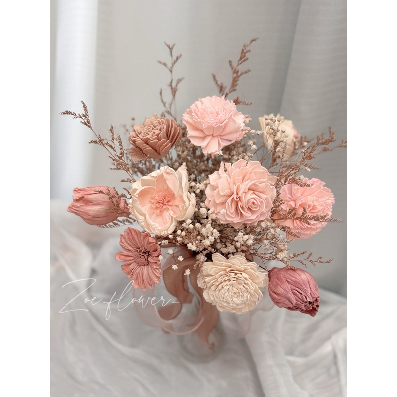 Zoe_flower_捧花 新娘捧花 永生花 乾燥花 情人節花束 永生花 玫瑰花 送禮 生日花束 | 蝦皮購物