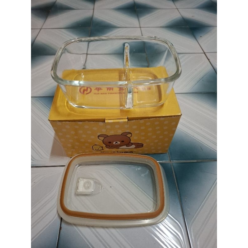 （股票會紀念品）華南金-Rilakkuma拉拉熊玻璃分隔保鮮盒830ml | 蝦皮購物