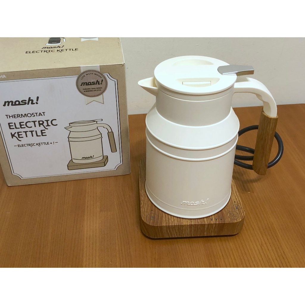 日本 mosh！ M-EK1 IV 象牙白 溫控電水壺 快煮壼 電開水壼 0.8L 原價2990元 | 蝦皮購物