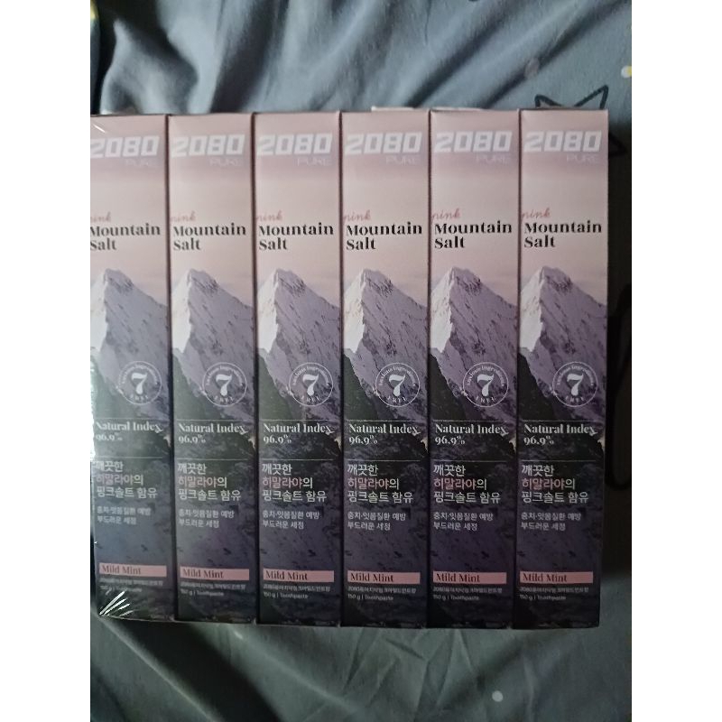 韓國2080 喜馬拉雅山玫瑰岩塭薄荷牙膏一入150g一組6入 | 蝦皮購物
