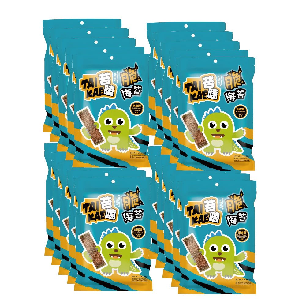 【苔嗑】 TAI KAI 香酥 海苔 胡椒鹽 風味 36g X20包/組 | 蝦皮購物