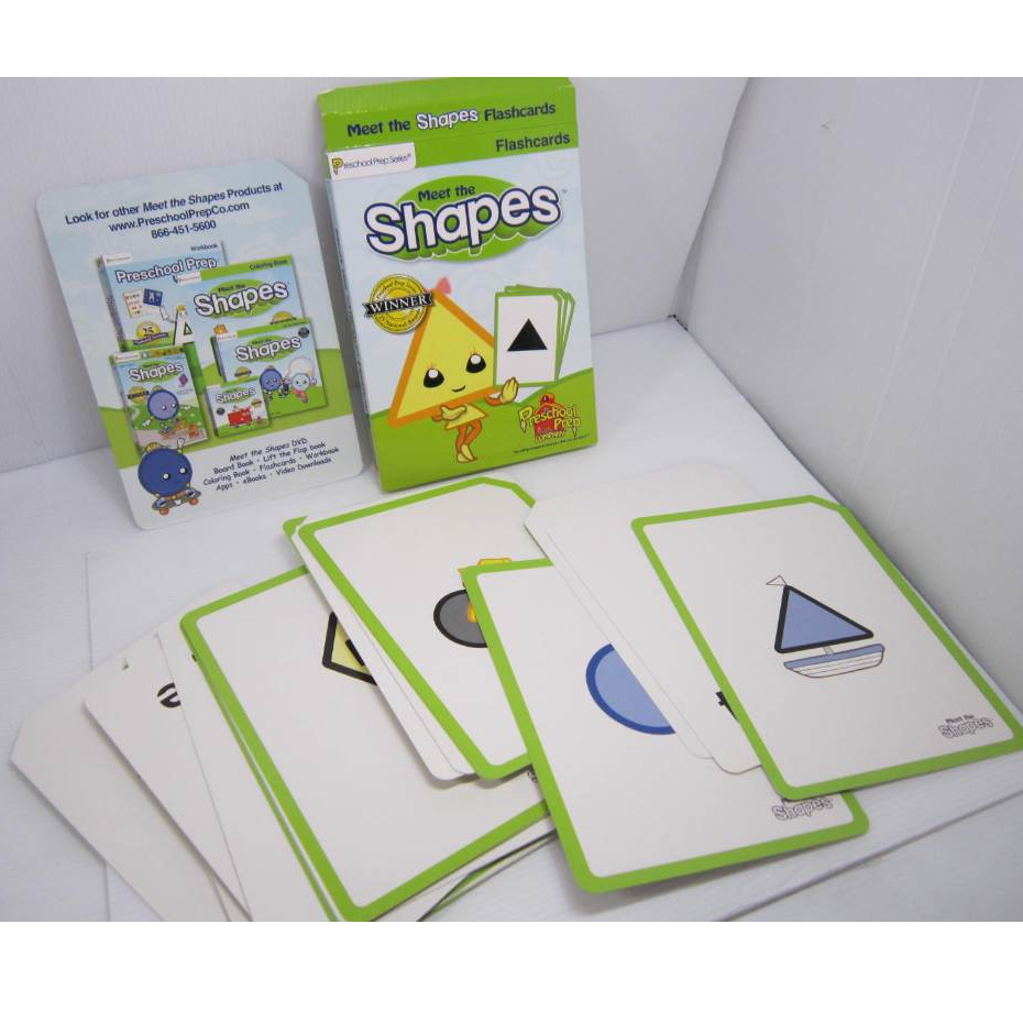 「二手」Preschool Prep Meet the Shapes flash cards 英文 學習卡 共40片 | 蝦皮購物
