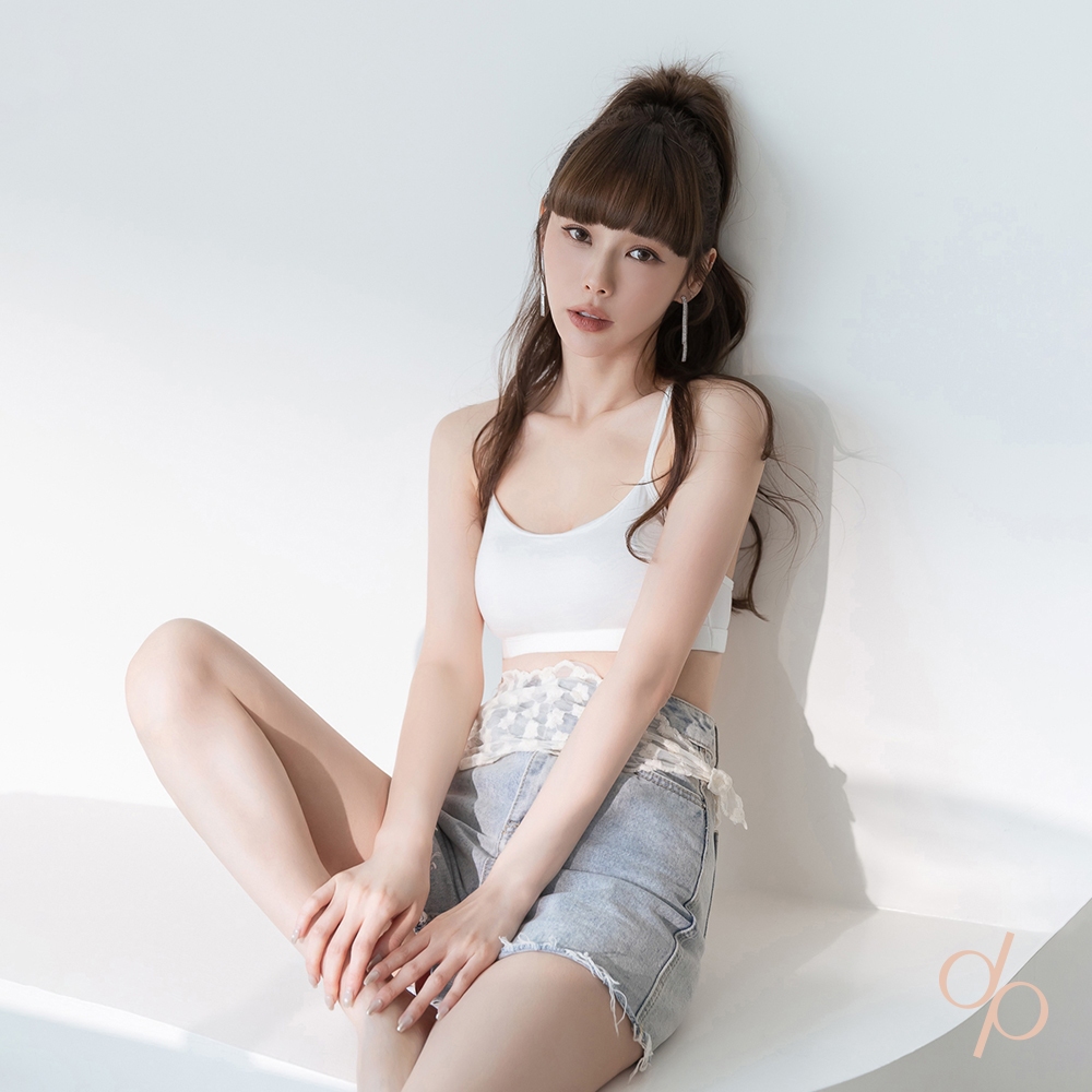 【DEPIC】素面Y字美背短版涼感棉BRA TOP (白色)｜dp select | 蝦皮購物