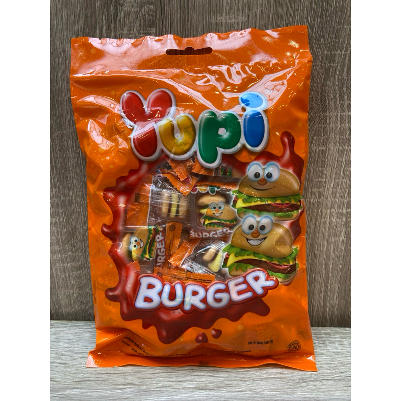 印尼 Yupi 呦皮 漢堡QQ軟糖分享包 231g 2026/11/18 | 蝦皮購物