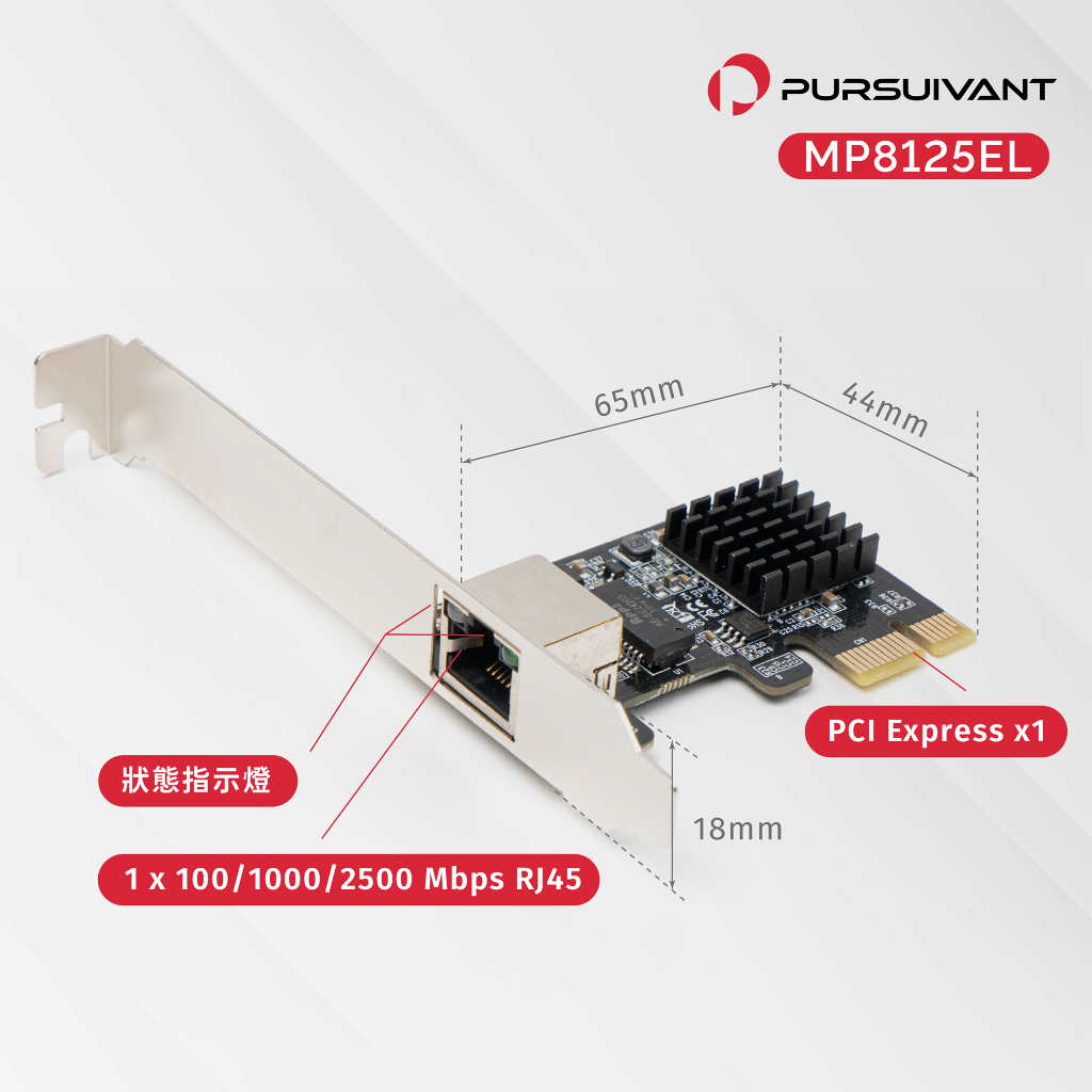 【台製隔日到貨】PCIe to 2.5Gb LAN RJ45 網路卡/網卡/擴充卡 Realtek RTL8125 | 蝦皮購物