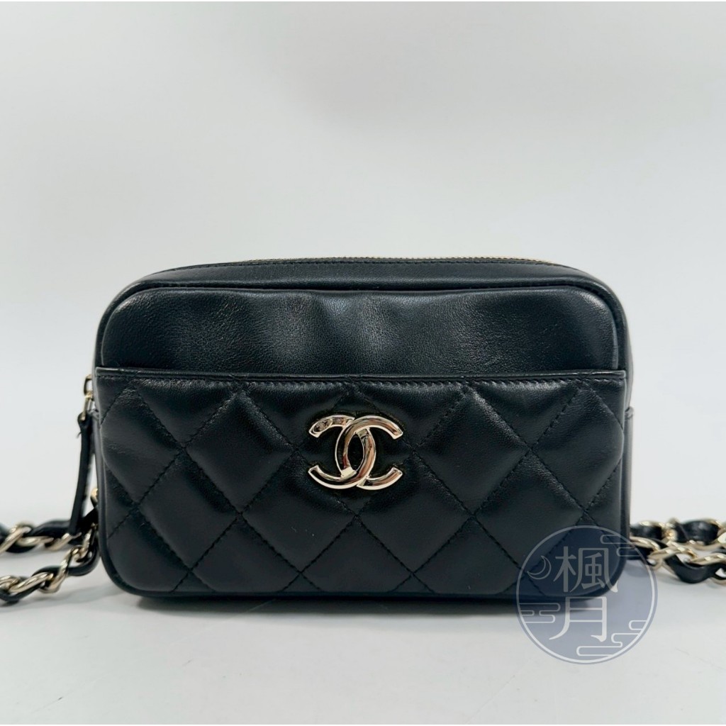 CHANEL 29開 黑金羊 金鍊 肩揹包 | 蝦皮購物