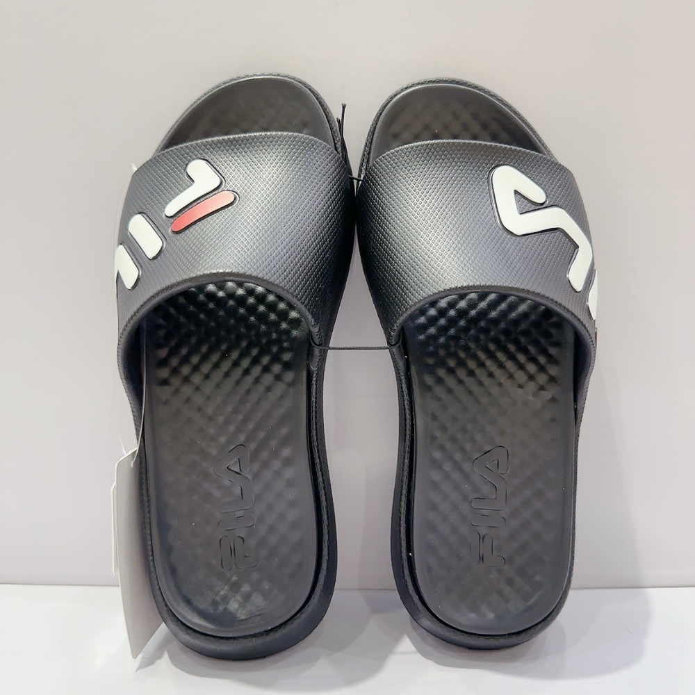 FILA MARK 男女款 黑色 厚底 彈性 拖鞋 4-S351Z-001 | 蝦皮購物